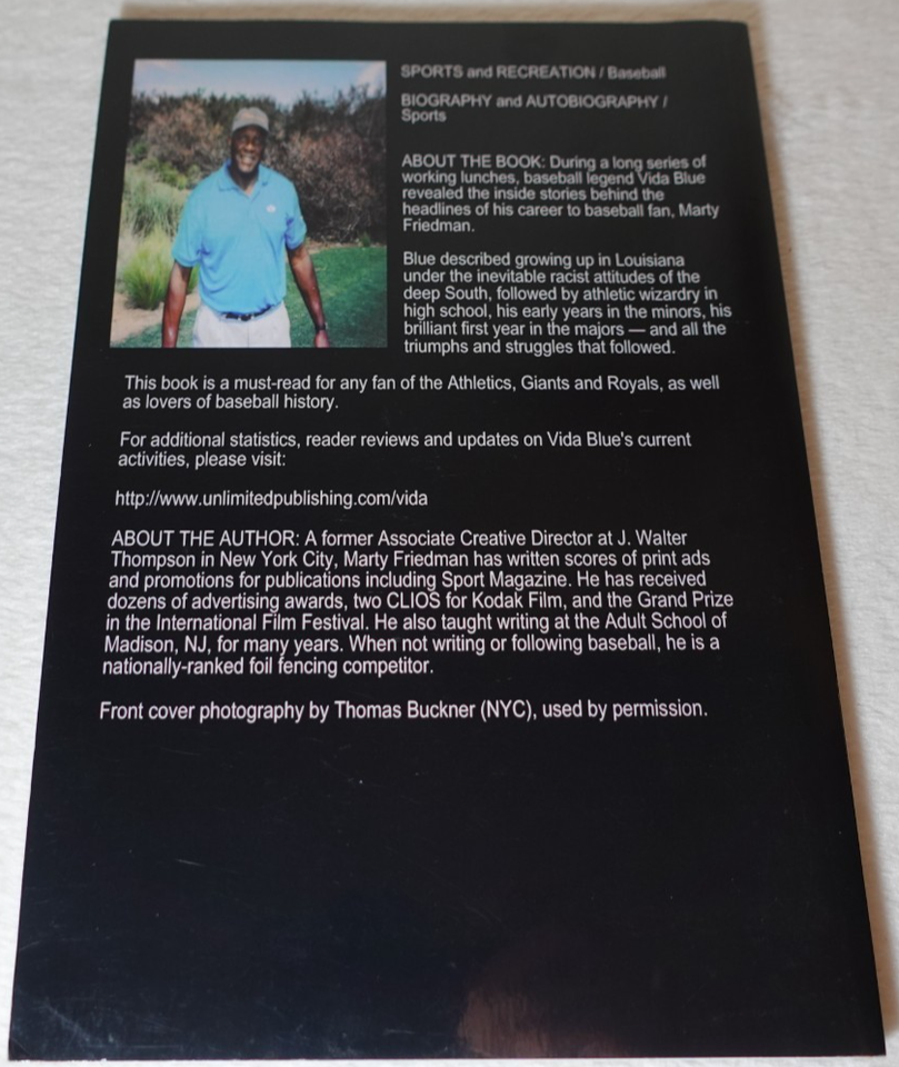 Vida Blue SIGNED A Life Signed Twice 2011 First Edition Original ...