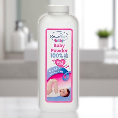 Cotton Tree Baby Body Powder 100% Talc Free Absorbs Moisture Soft Skin ...