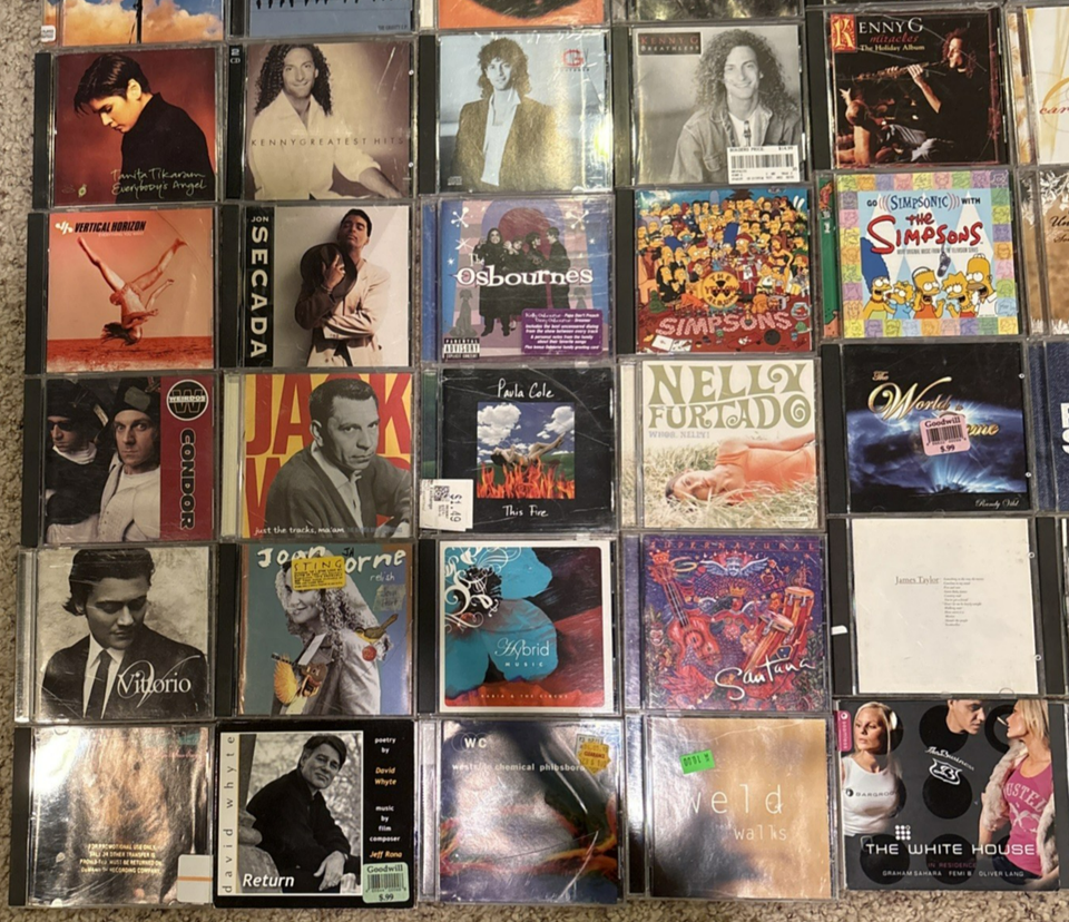 Lot Of 100+ CDs - Pop, Rock, RnB, Country, and more - AS IS NO RETURNS ...