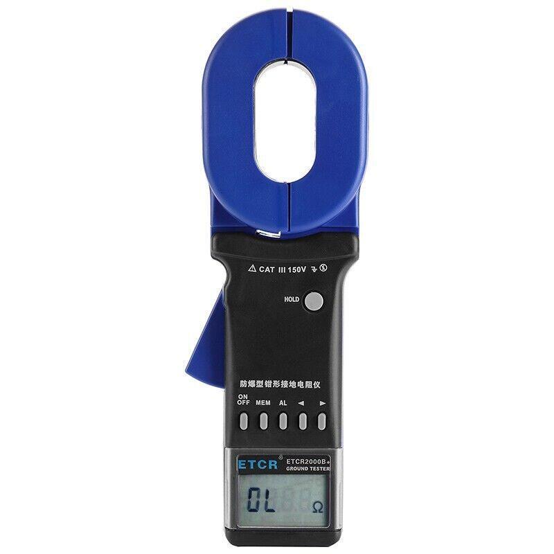 ETCR2000B+ Digital Clamp On Ground Earth Resistance Tester Meter ...