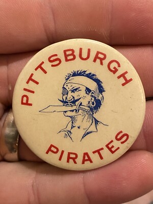 VINTAGE PITTSBURGH PIRATES LOGO PIN BUTTON PINBACK 1960s ROBERTO ...