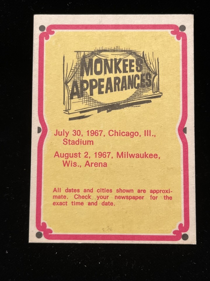 The Monkees 1967 Trading Card 29C | eBay