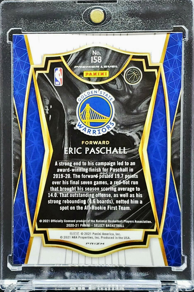 2020-21 Select Eric Paschall Red White Orange Shimmer Prizm Warriors ...