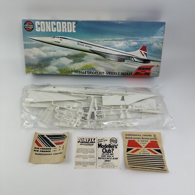 Airfix Concorde Model Kit 1/144 Sky King 1981 Open Box Sealed Parts VTG ...