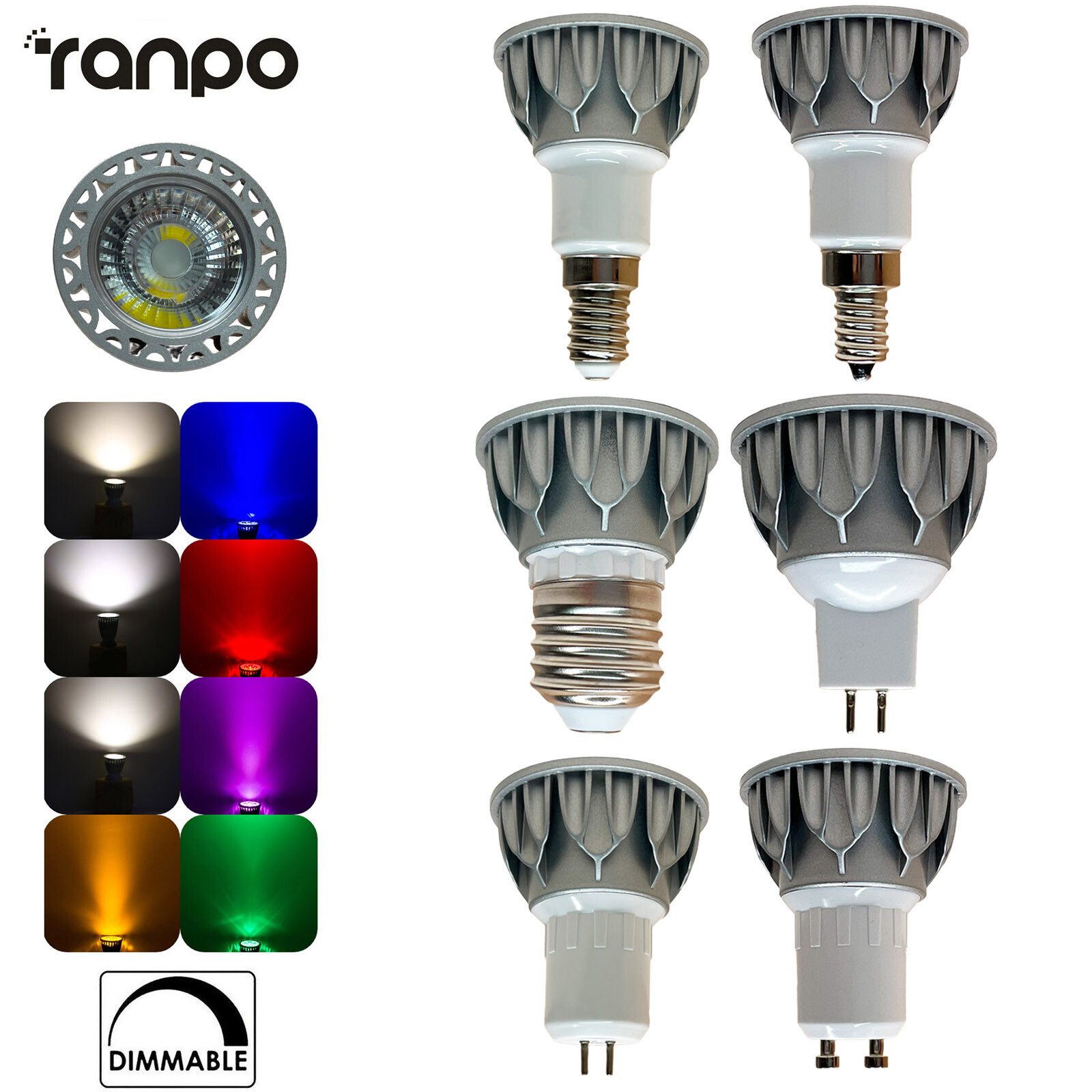 10w Dimmable Cob Led Spotlight Bulb E14 24v E27 Gu10 Bulbs 220v For ...