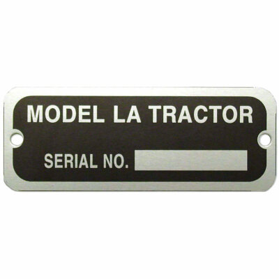 John Deere SERIAL NUMBER TAG with RIVETS LA JD NEW JD 719 | eBay