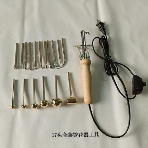 Cloth Fabric Flower Making Tools Set 16 Heads+Soldering Iron with Power ...