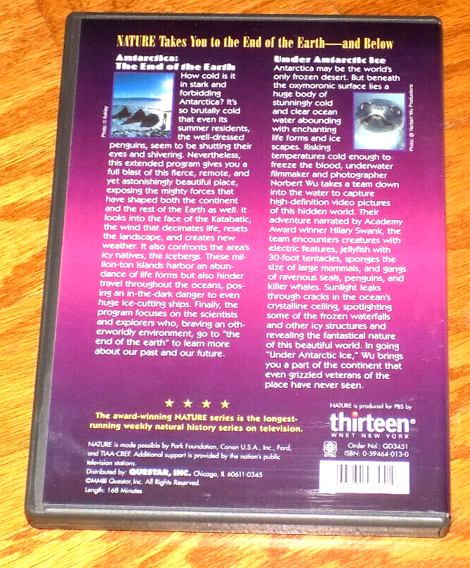 Nature Antarctica Wildlife Ocean Marine Life Landscape PBS Series LN ...