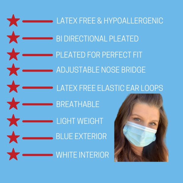 MOOSH K0450 Face Mask Disposable 3-Ply Earloop Mouth Cover for sale ...