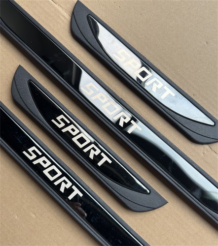 4PCS Black Car Door Scuff Sill Cover Panel Step Protector For Audi ...