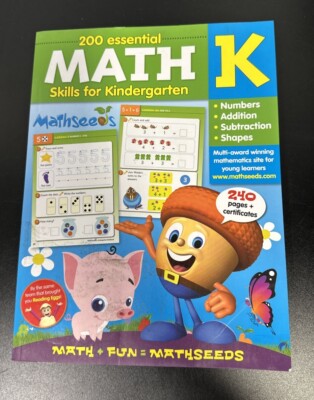 Math for Kindergarten Workbook - 200 Essential Math Skills (Reading ...