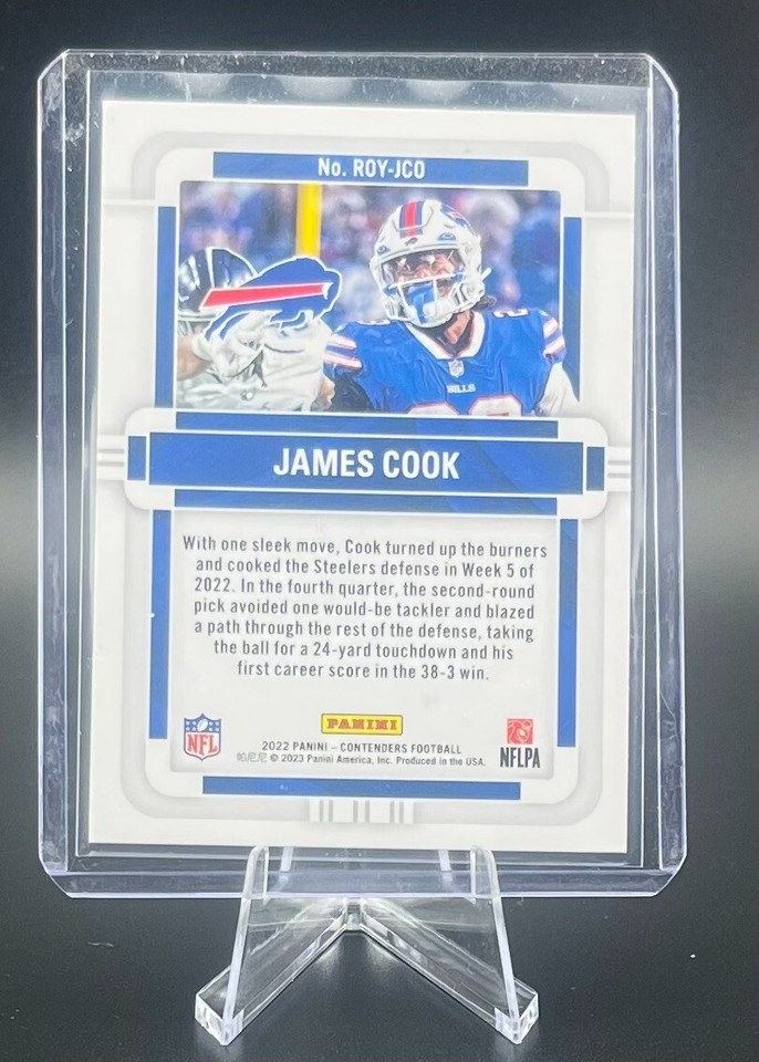 James Cook (RC) 2022 Panini Contenders - Rookie of the Year Contenders ...
