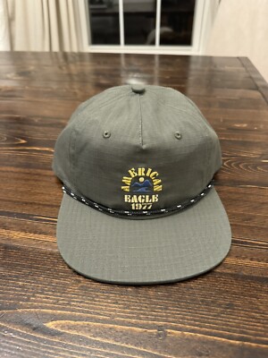 American Eagle 5 Panel Rope SnapBack Hat, Green, One Size Fits All, New ...
