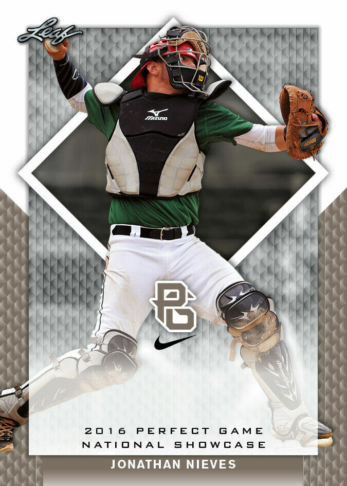JONATHAN NIEVES 2016 LEAF "PERFECT GAME" SHOWCASE NIKE ALL-AMERICAN ...