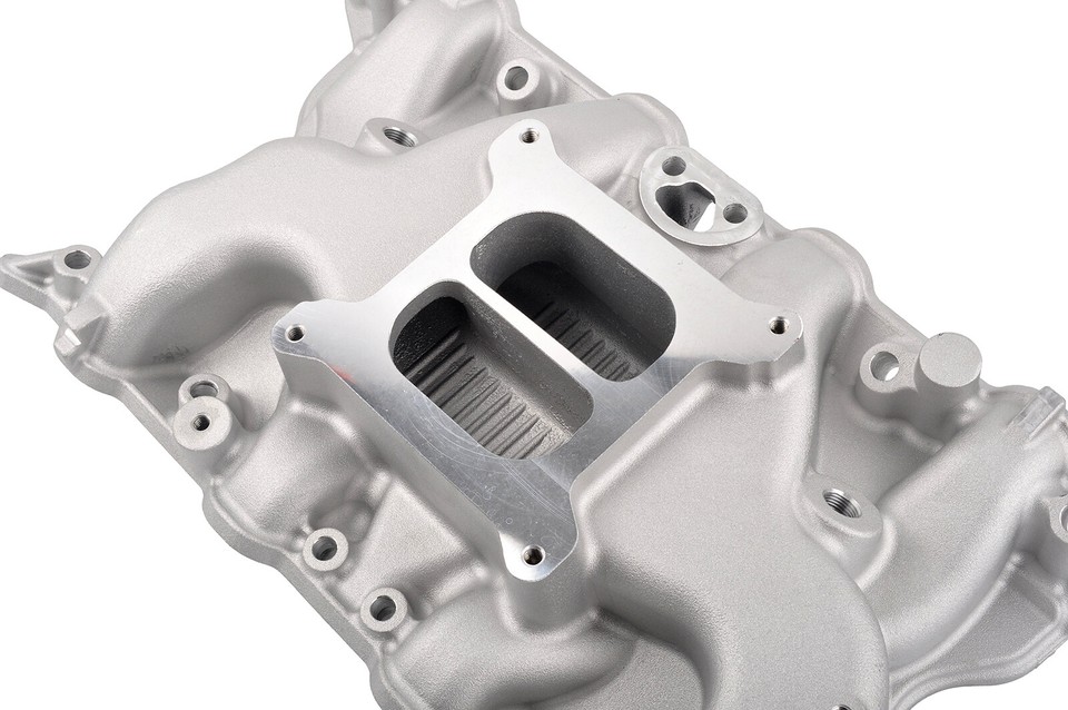 Satin Aluminum Intake Manifold 351-2V For 351 Cleveland Ford V8's with ...