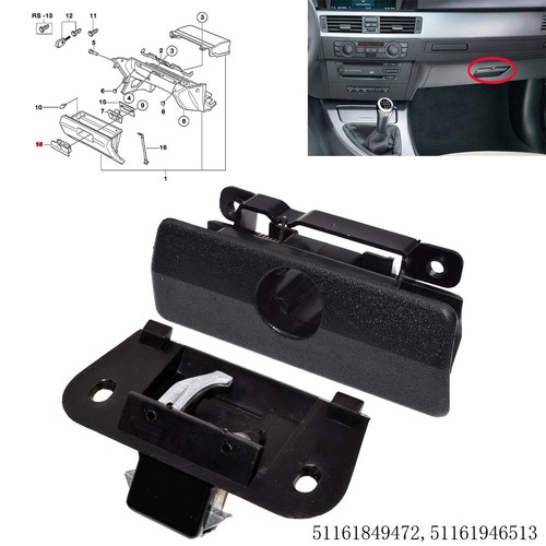 2x Glove Box Lock Catch For BMW 3 E30 5 E34 7 E23 Z1 Z3 51161849472 ...