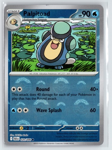 SV: Black Bolt #020/086 Palpitoad (Poke Ball Pattern) | eBay