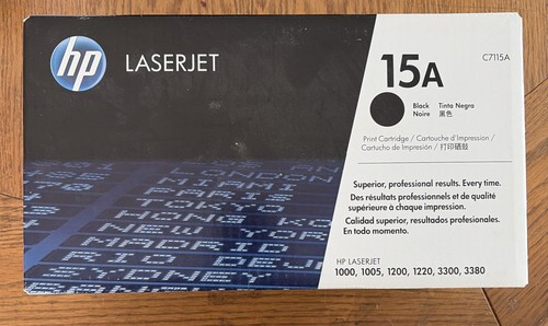 HP C7115a 15A Black Toner Cartridge New SEALED BOX | eBay