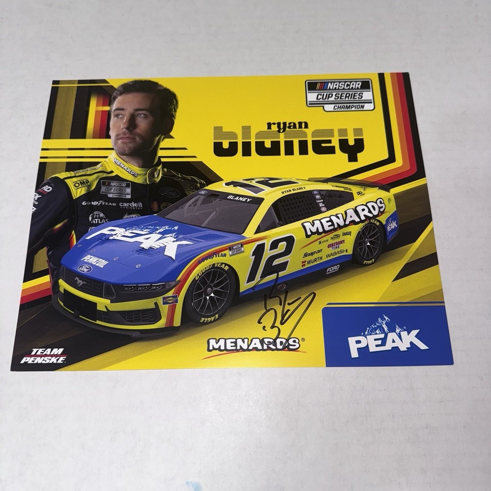 2 Ryan Blaney Austin Cindric 2025 PENSKE RACING autographed NASCAR ...