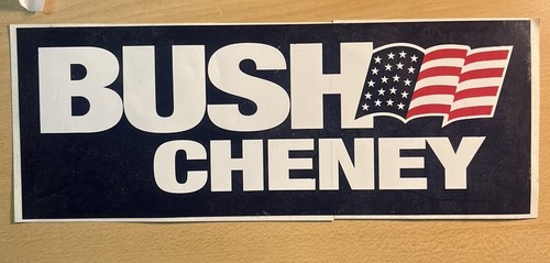 Bush/Cheney Presidential Campaign Bumper Sticker, 9” X 3.5” | eBay