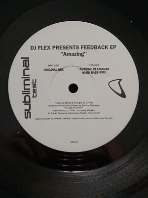 DJ Flex Feedback EP - Amazing Org / Bass Remixes 12" Vinyl Test ...