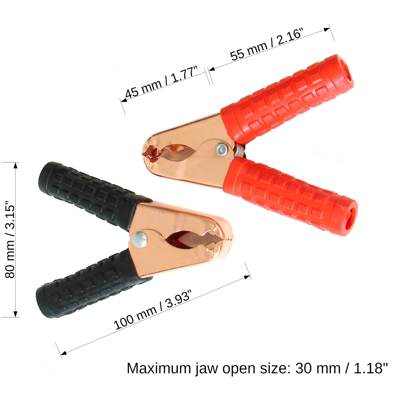 Crocodile Clips Alligator Clamps Electrical Cable Terminal Car Battery ...