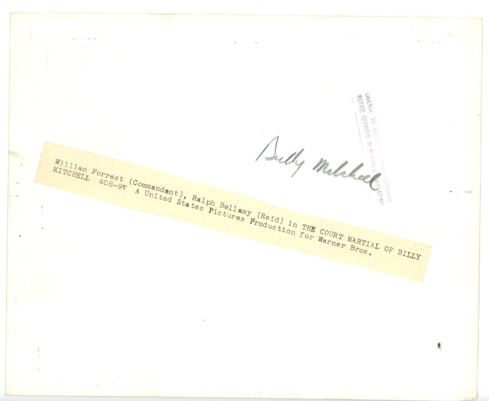 Vintage 8x10 Photo The Court-Martial of Billy Mitchell 1955 Ralph ...