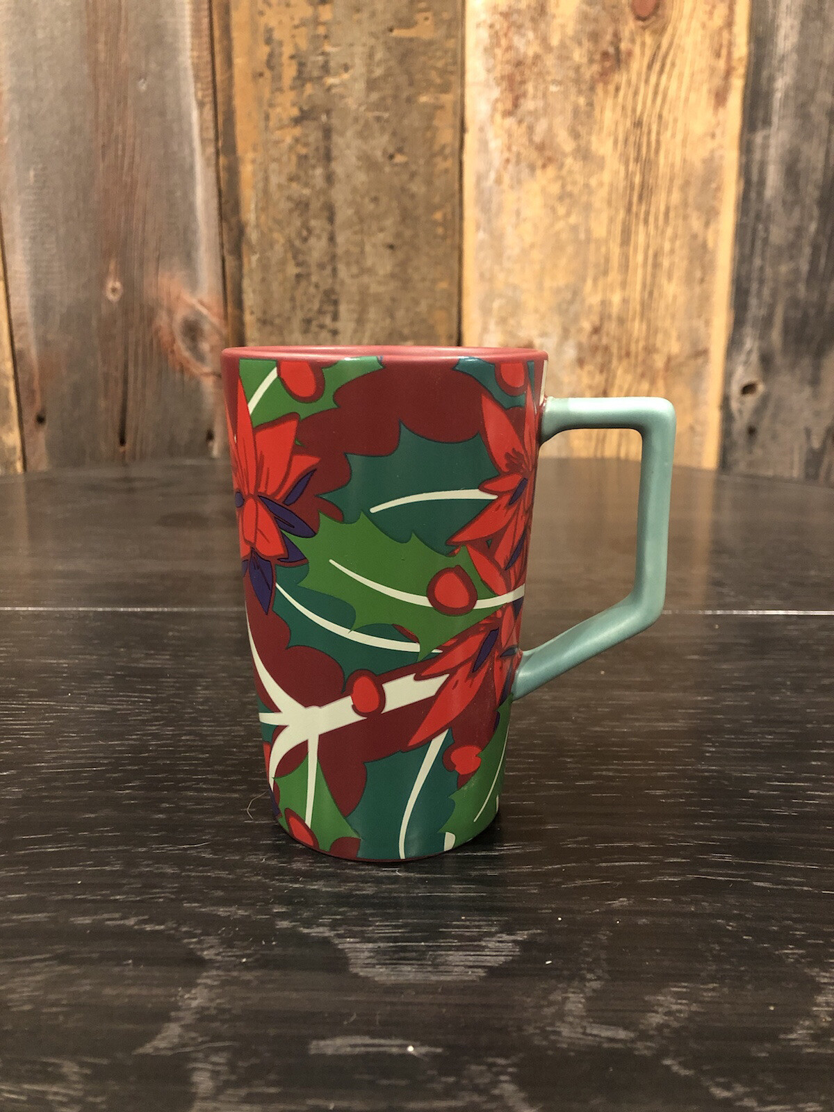 Teavana 12oz Ceramic Cup Mug Christmas Red Holly | eBay