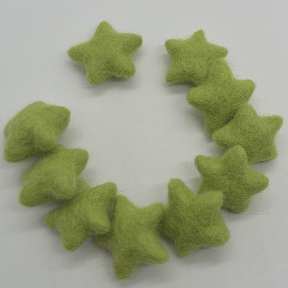 100% Wool Felt Stars- 3cm – 10 pcs - Pick from 90 Colours – Craft ...