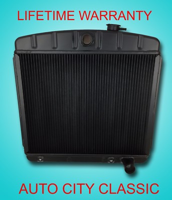 1955 1956 Chevrolet Aluminum Radiator 6 Cyl Mount Black Coated ...