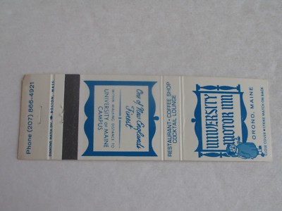 V324 Vintage Matchbook Cover University Motor Inn Orono ME Maine | eBay