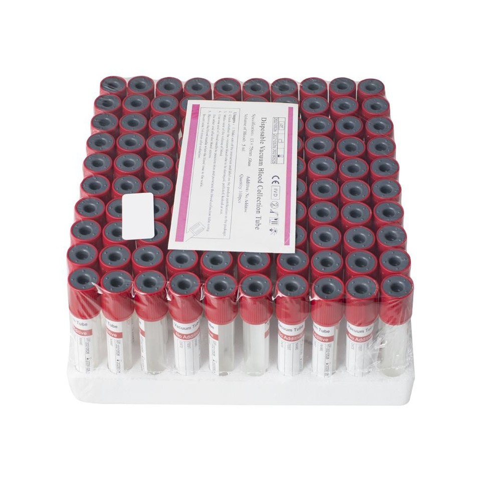 Carejoy Sterile No Additive Tubes Vacuum Blood Collection Tubes 12x100mm 5mL | eBay