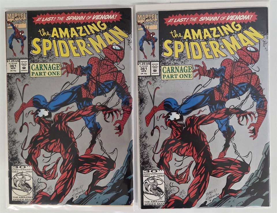 AMAZING SPIDER-MAN #361 362 265 Lot of (6) Comics All 2nd Prints 1st ...