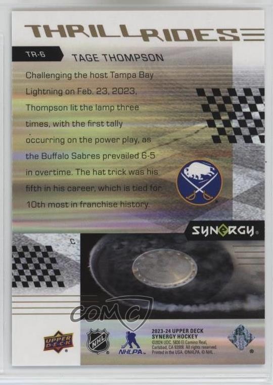 2023-24 Upper Deck Synergy Thrill Rides Tage Thompson #TR-6 | eBay