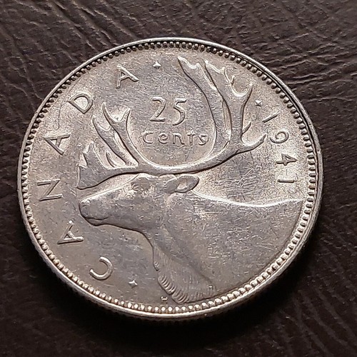 1941 Canada 25 Cents (Qe20) George VI Silver Quarter Coin 25 Cent | eBay