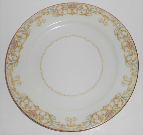 Noritake Porcelain China Floral Basket w/Gold Trim Yellow Body Dinner ...