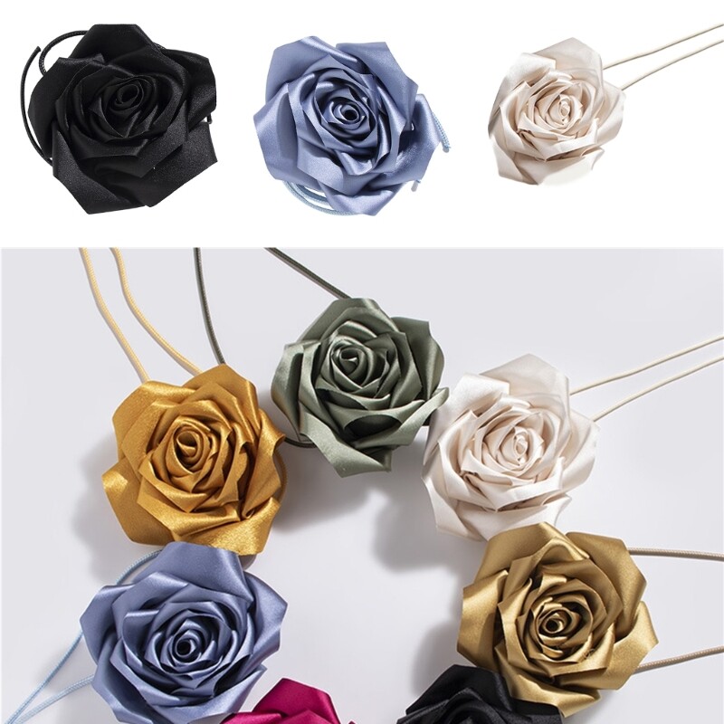 Flower Waist Rope Belly Belt Elastic Rose Waiststrap Waist Decor Dress ...