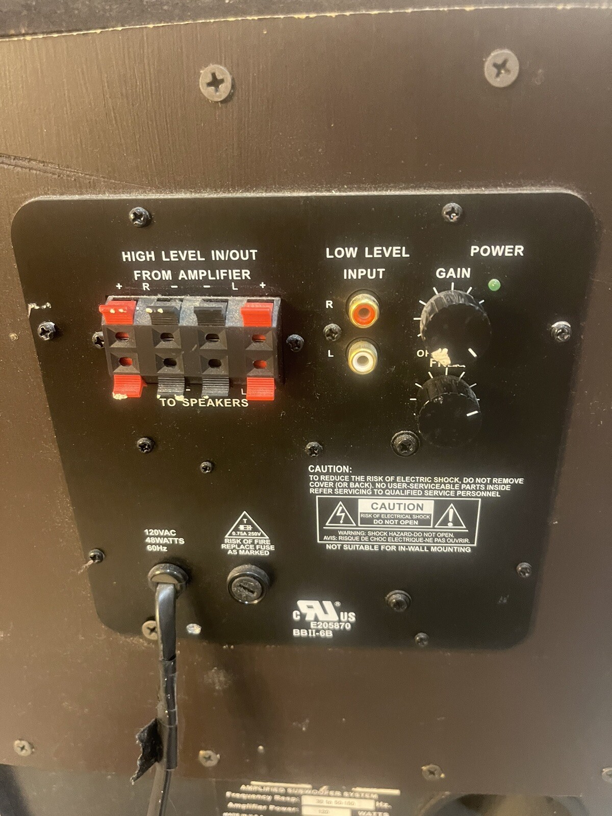 KLH ASW10-120 Amplified Subwoofer System | eBay