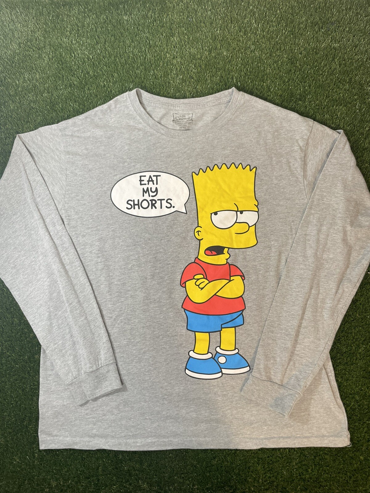 bart simpson shirt eat my shorts vintage gray XXL the… - Gem