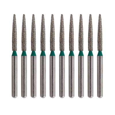 Dental Flame Diamond Burs FG Coarse Grit Green 863/012C for High Speed ...