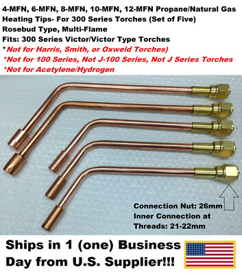 4-MFN,6-MFN,8-MFN,10-MFN,12-MFN Propane/Natural Gas Heating Tips-Set of ...