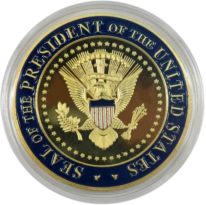 Donald Trump Seal of The President Coin Gold Plated Collectible | eBay