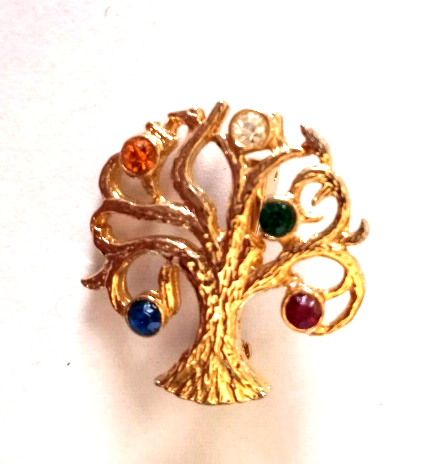 Vintage Gold Color TREE OF LIFE Small one inch BROOCH | eBay