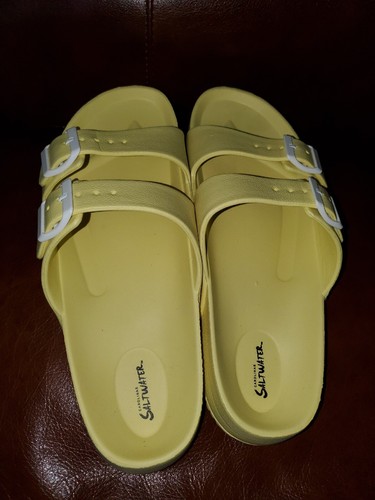SALTWATER SIZE 44 PASTEL YELLOW FOAM PLASTIC SANDALS | eBay