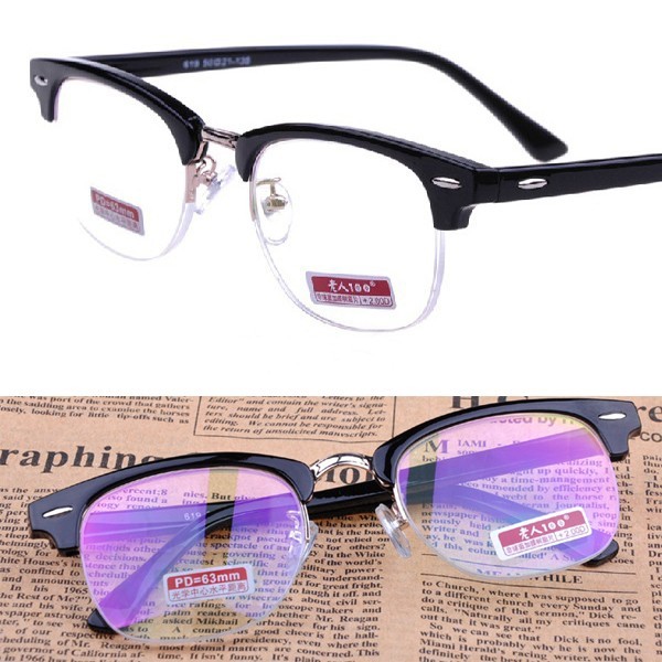 SHURON'S Vintage Eyeglasses Half Rimless Retro Reading SHURON'S Vintage Eyeglasses Half Rimless Retro Reading