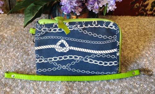 Thirty One Wallet Wristlet Zip Around Blue | eBay