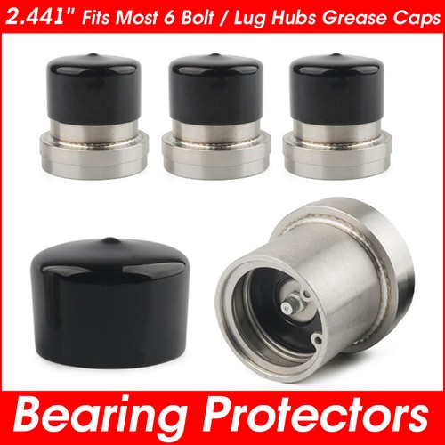2 Pairs 62mm Bearing Buddies MARINE STAINLESS STEEL Wheel Bearing ...