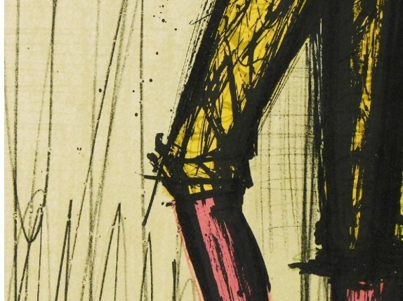 Bernard Buffet Large lithograph Matador (Bullfighter) Signed Framed 34. ...