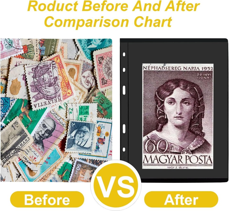 Stamp Pages for Stamp Album Binder, Stamp Collecting Supplies Book 10 ...