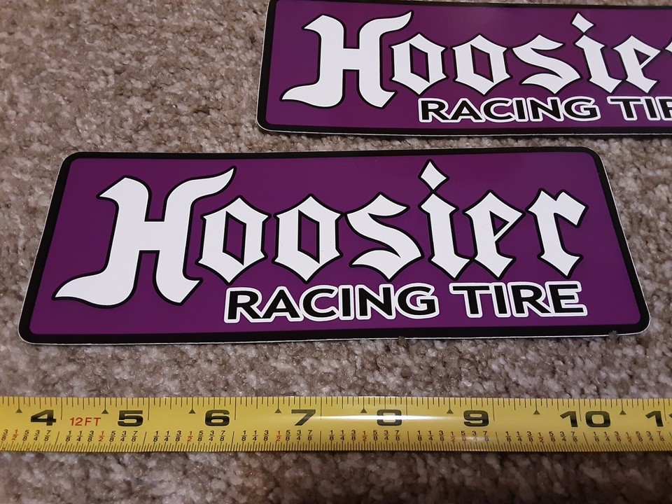 Lot of 2 Classic Hoosier Racing Tires Decals Stickers Purple Outlaw ...